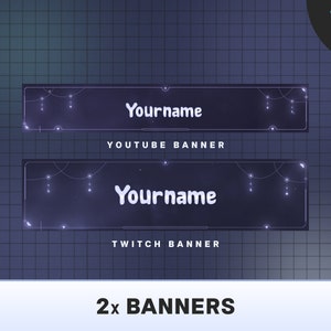 Purple Aesthetic Twitch Overlay Stream Pack, Twitch Overlay Moon ...