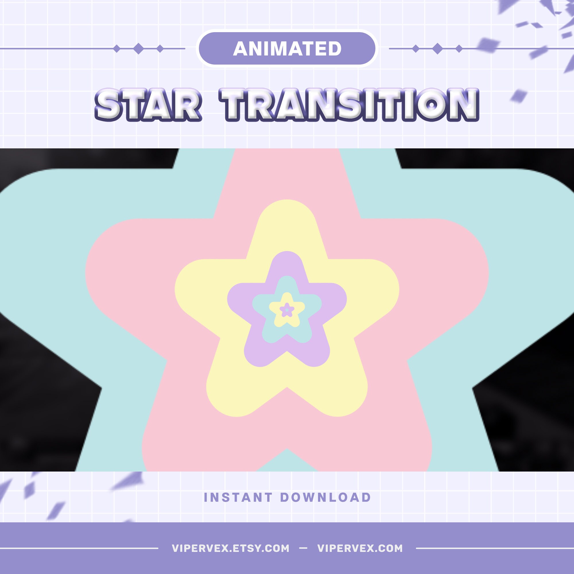 Star Twitch Stinger Transition, Stream Overlays for Obs, Overlays Para ...