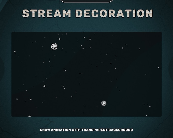 Animated Falling Snow Stream Overlay: Winter Snowflake Loop (webm) - Etsy
