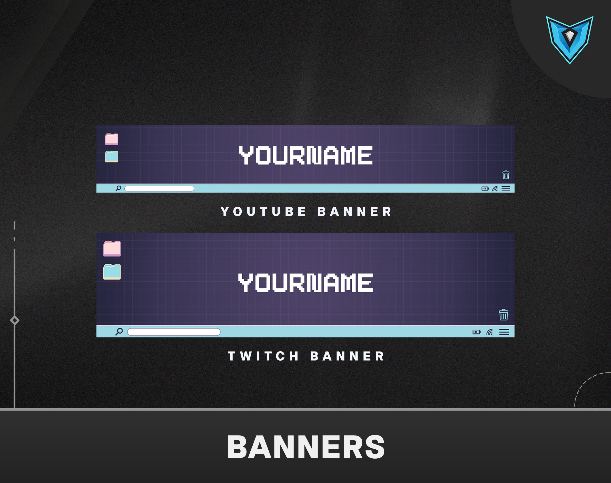 Animated Purple Stream Overlay Package Lofi Aesthetic Stream - Etsy