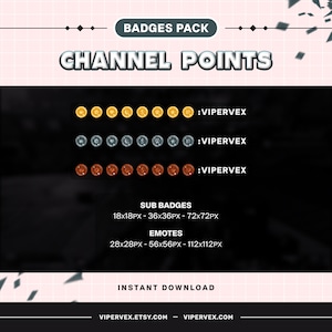 24x Channel Points Icon for Twitch, Channel Points Icon, Twitch Badges ...