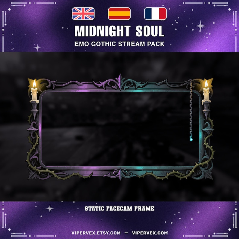 Emo Gothic Twitch Overlay Bundle – Animated Stream Screens ...