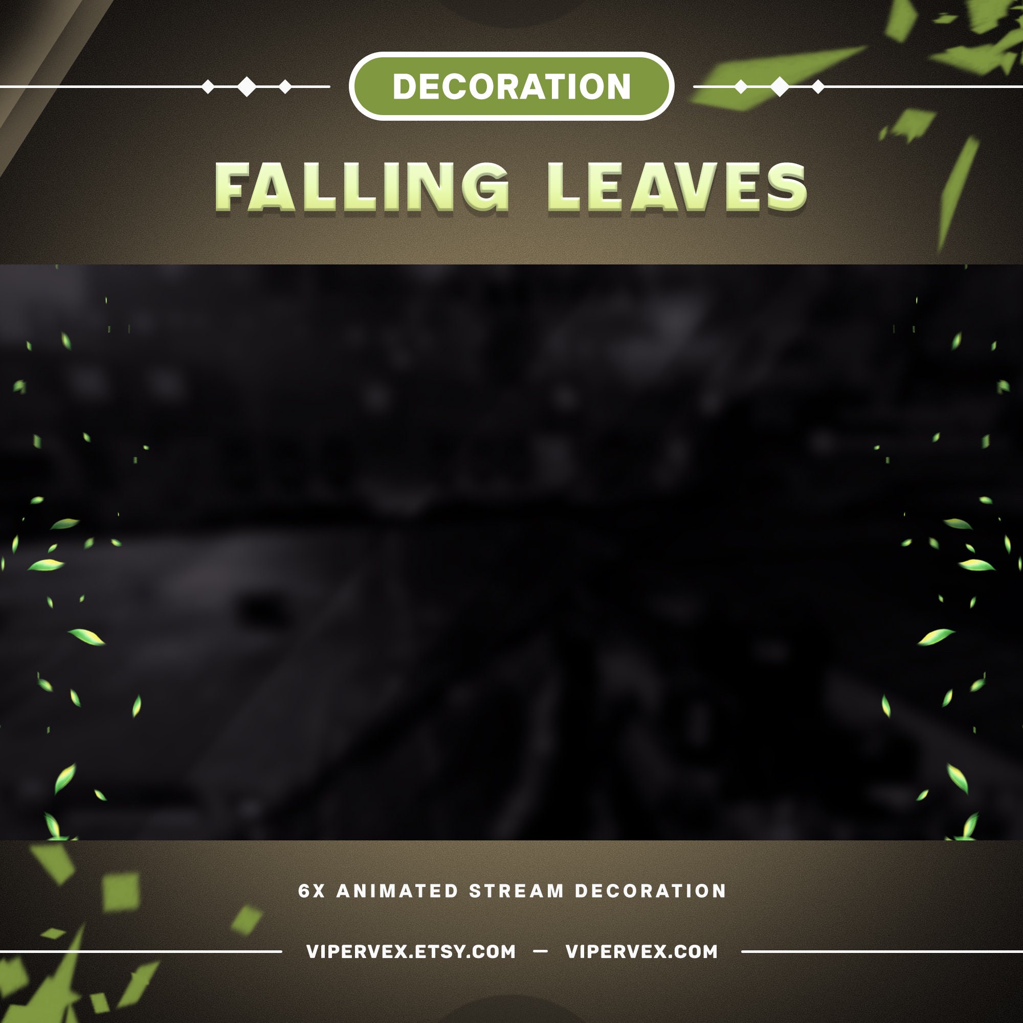 Falling Leaves Stream Decoration Vtuber Assets, Cozy Twitch Screens ...