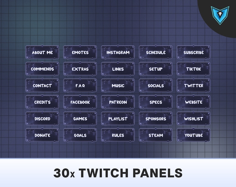 Purple Aesthetic Twitch Overlay Stream Pack, Twitch Overlay Moon ...