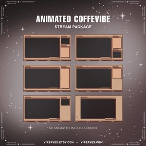 Animated Coffee Twitch Overlay Package: Cozy Lo-fi Streamer Set - Etsy