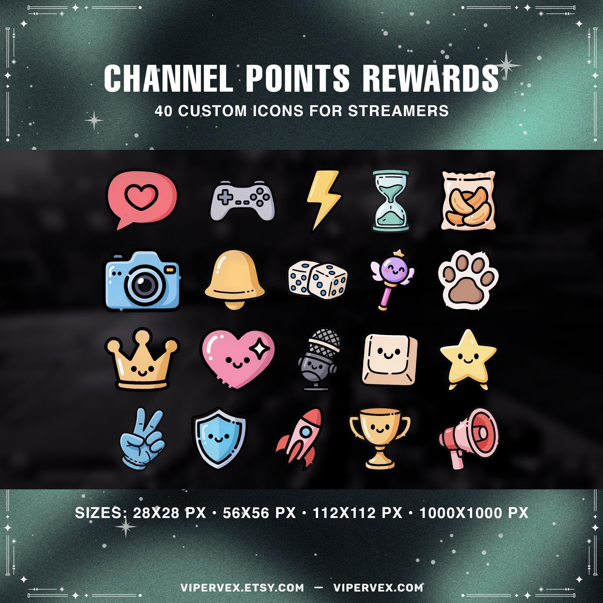 Twitch Channel Points Icons | Custom Rewards & Loyalty Icons • Streamer ...