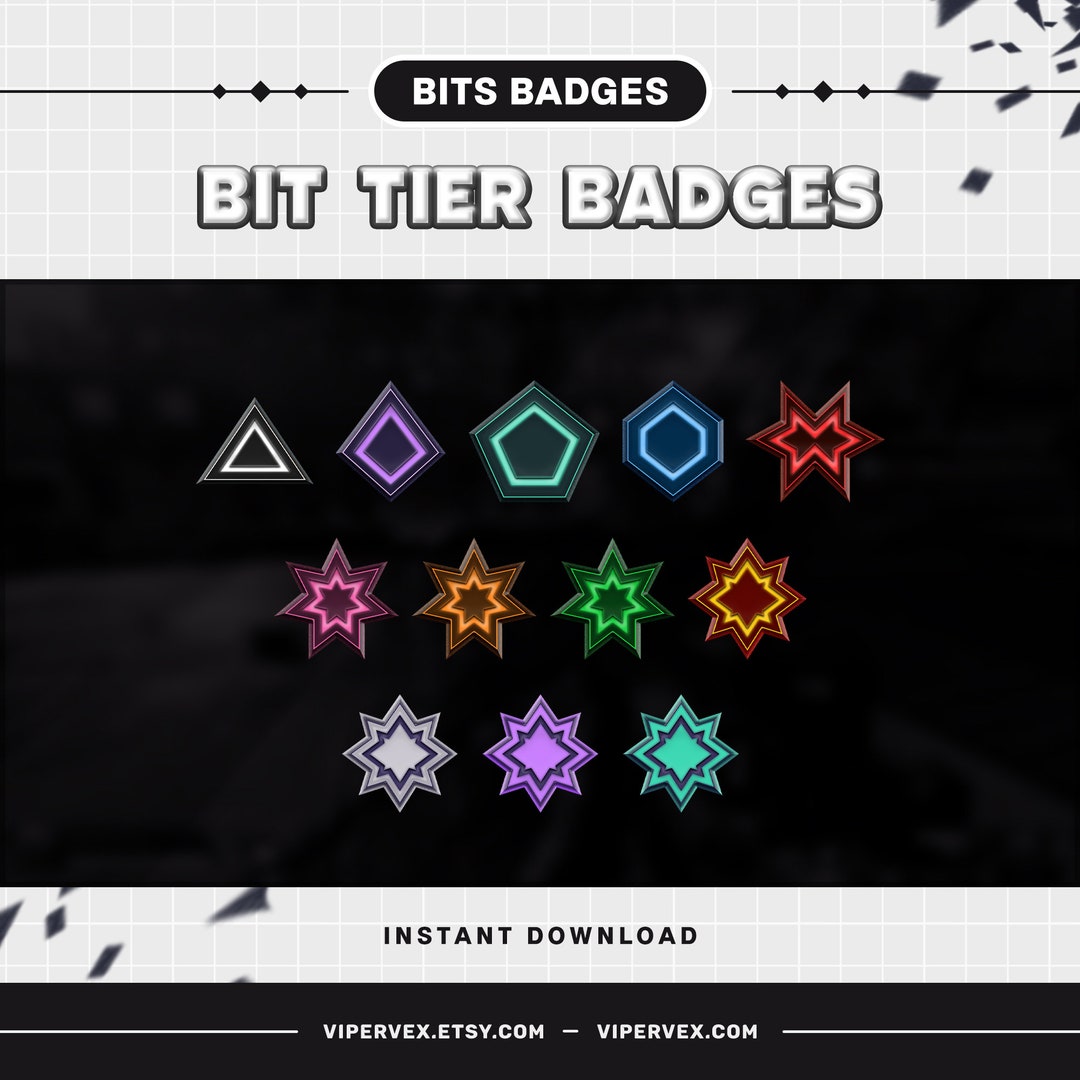 12x Twitch Bit Badges, Streaming Cheer Badges, Bit Badges for Streamers ...