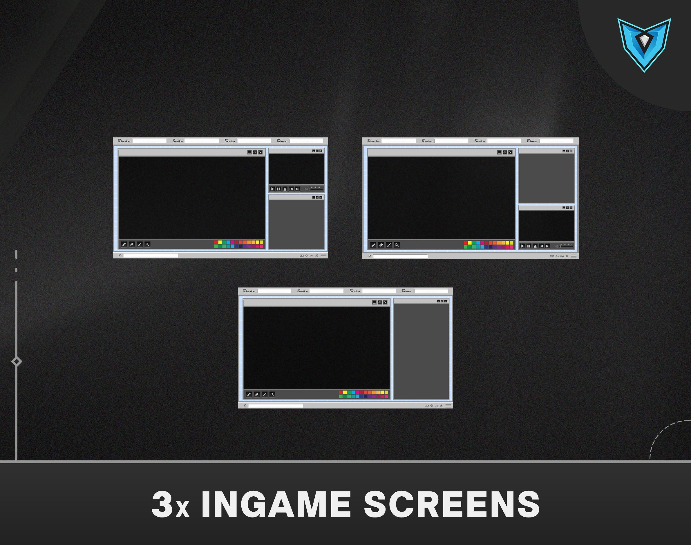 Animated Stream Overlay Package Blue, Twitch Loading Screen, Twitch ...