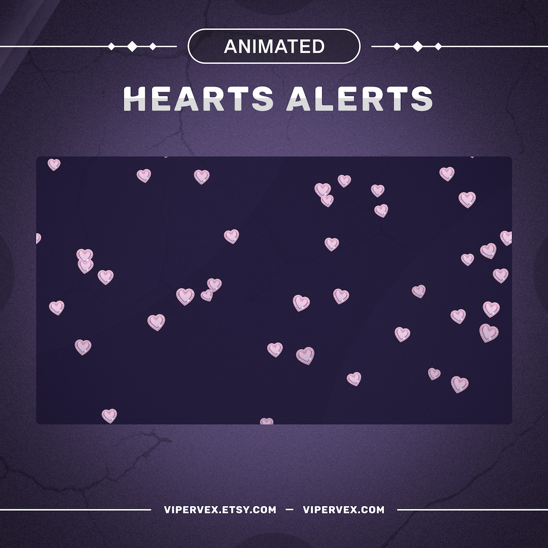 Animated Hearts Twitch Alerts, Twitch TV Alerts, Streamlabs Alerts ...