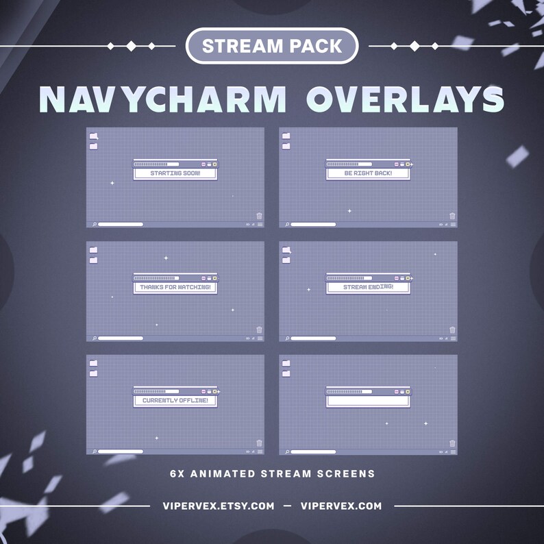 Animated Stream Overlay Package Cozy Vtuber, Overlays, Alerts, Screens ...