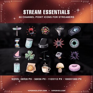 Twitch Channel Points Icons | Custom Stream Rewards (60 PNG) - Etsy