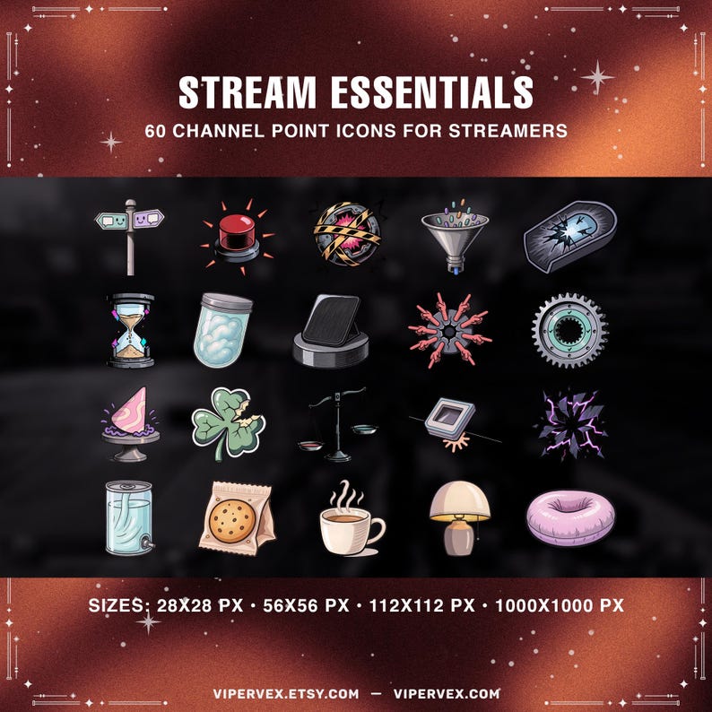 Twitch Channel Points Icons | Custom Stream Rewards (60 PNG) - Etsy