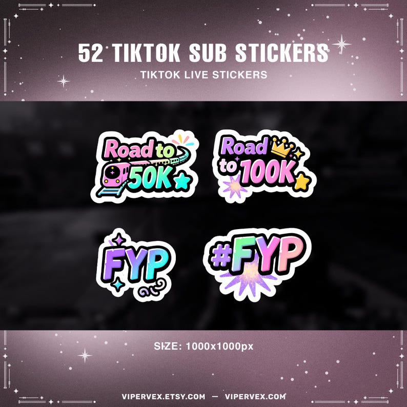 Tiktok Live Sub Stickers, Bestie Emotes (digital Download) - Etsy