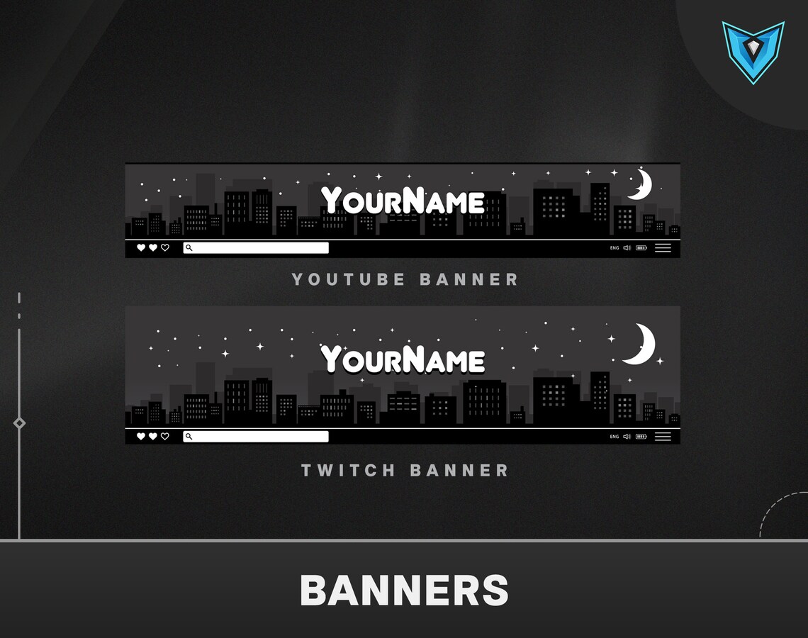 Animated Dark Stream Overlay Moon Twitch Overlay Package - Etsy UK