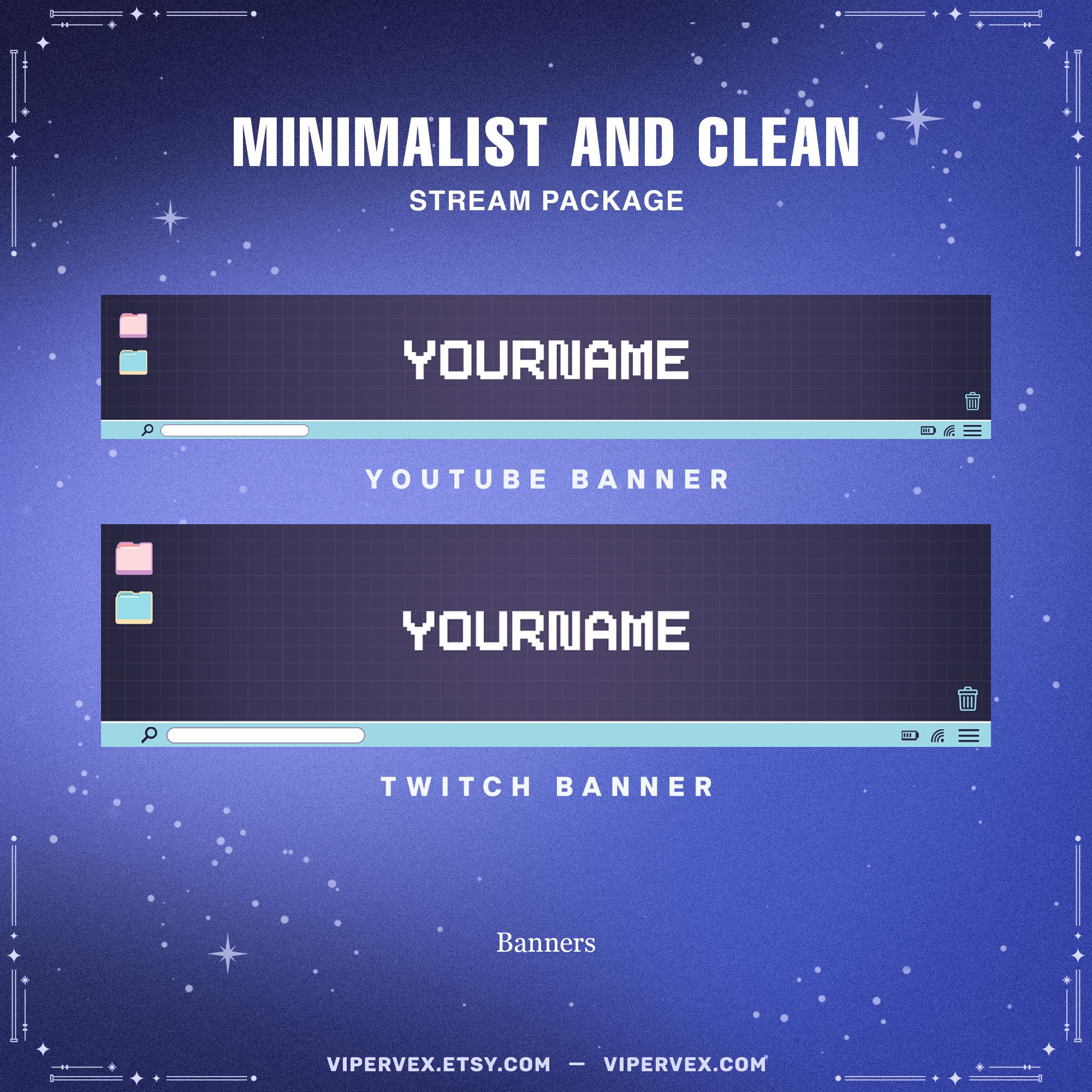 Animated Purple Stream Overlay Package, Lofi Aesthetic Stream Package ...