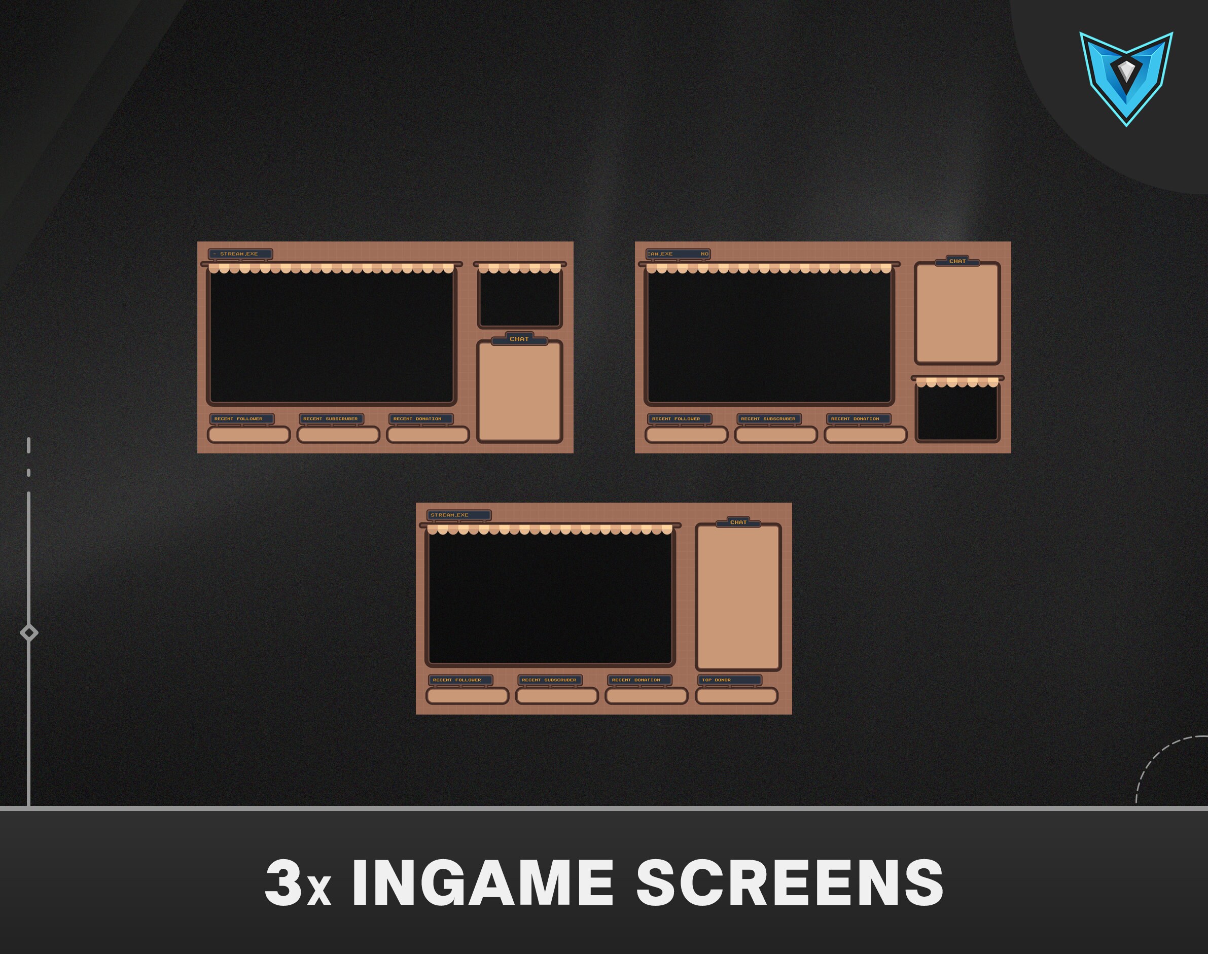 Cafe Vibe Twitch Stream Overlay Pack: Brown Coffee Theme - Etsy