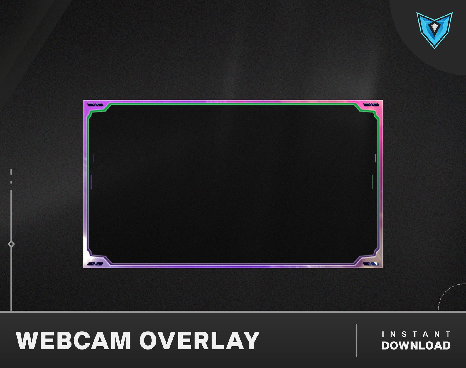 Pink Webcam Border for Twitch, Camera Border Twitch, Pink Webcam ...
