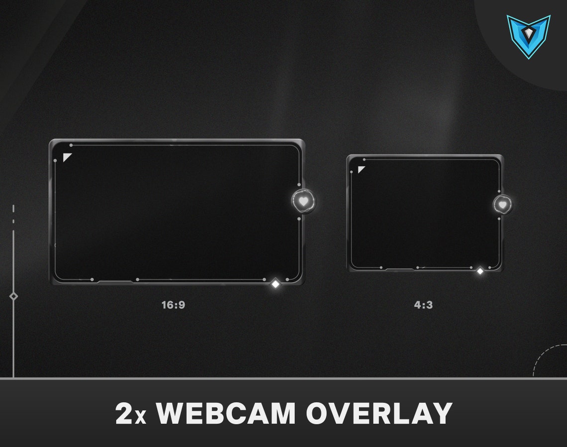 Black Animated Twitch Overlay Package, Black and White Twitch Overlay ...