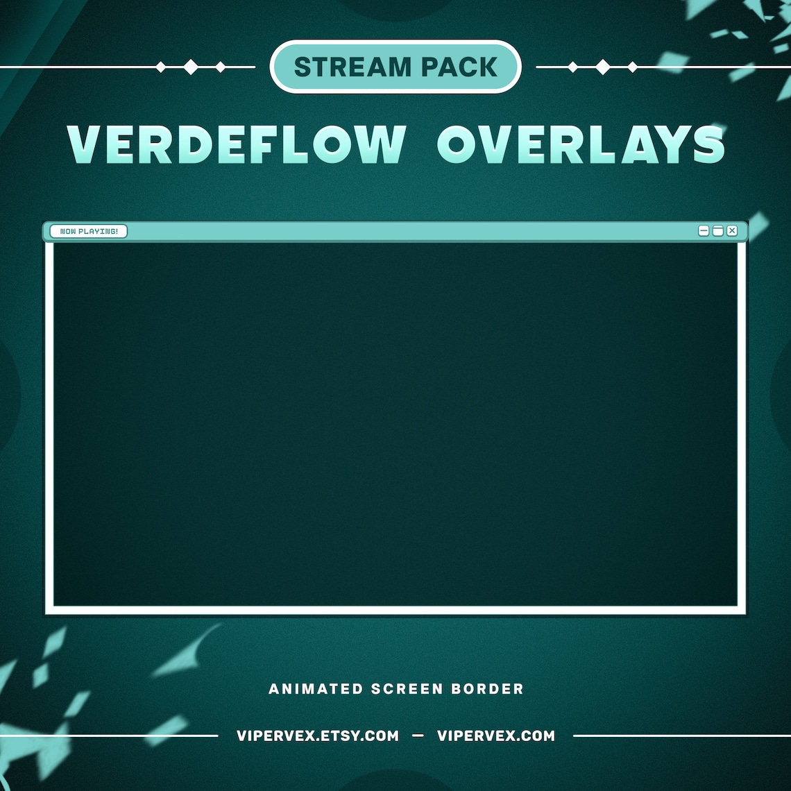 Green Animated Stream Overlay Pack, Twitch Panels, Youtube Stream ...