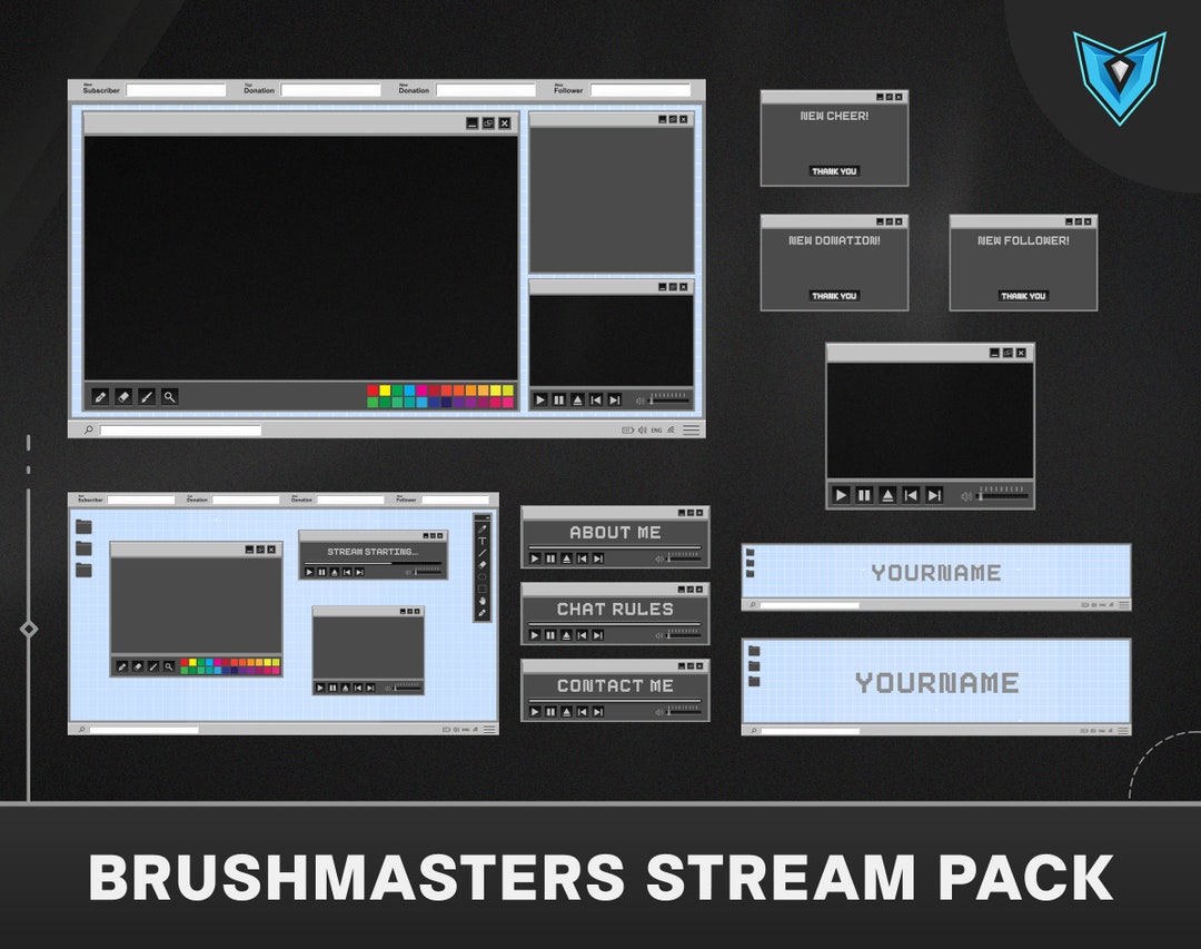 Animated Stream Overlay Package Blue, Twitch Loading Screen, Twitch ...