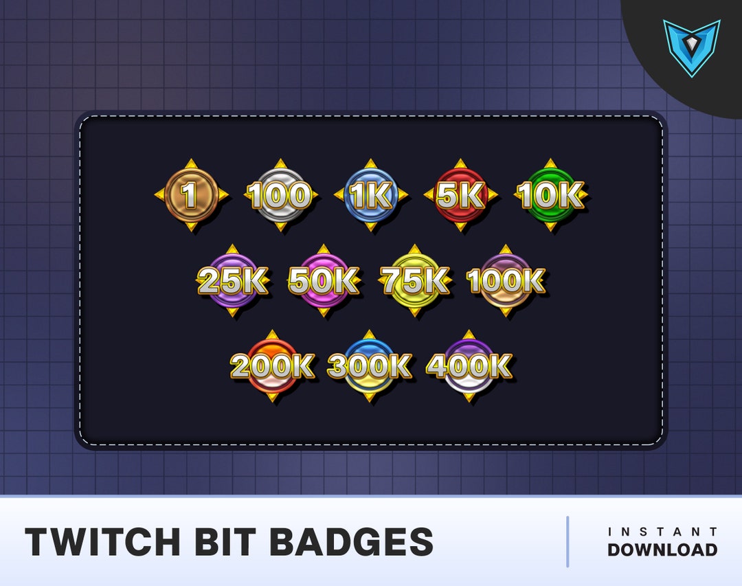 Twitch Sub Badges Bits Cheer Badges Twitch Bits Badges - Etsy