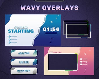 Aesthetic Gray Animated Stream Overlay Pack Twitch Overlay - Etsy