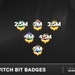 Twitch Bit Badges Cute Numbered, Bit Badges, Sub Badges, 18 Bit Badges ...