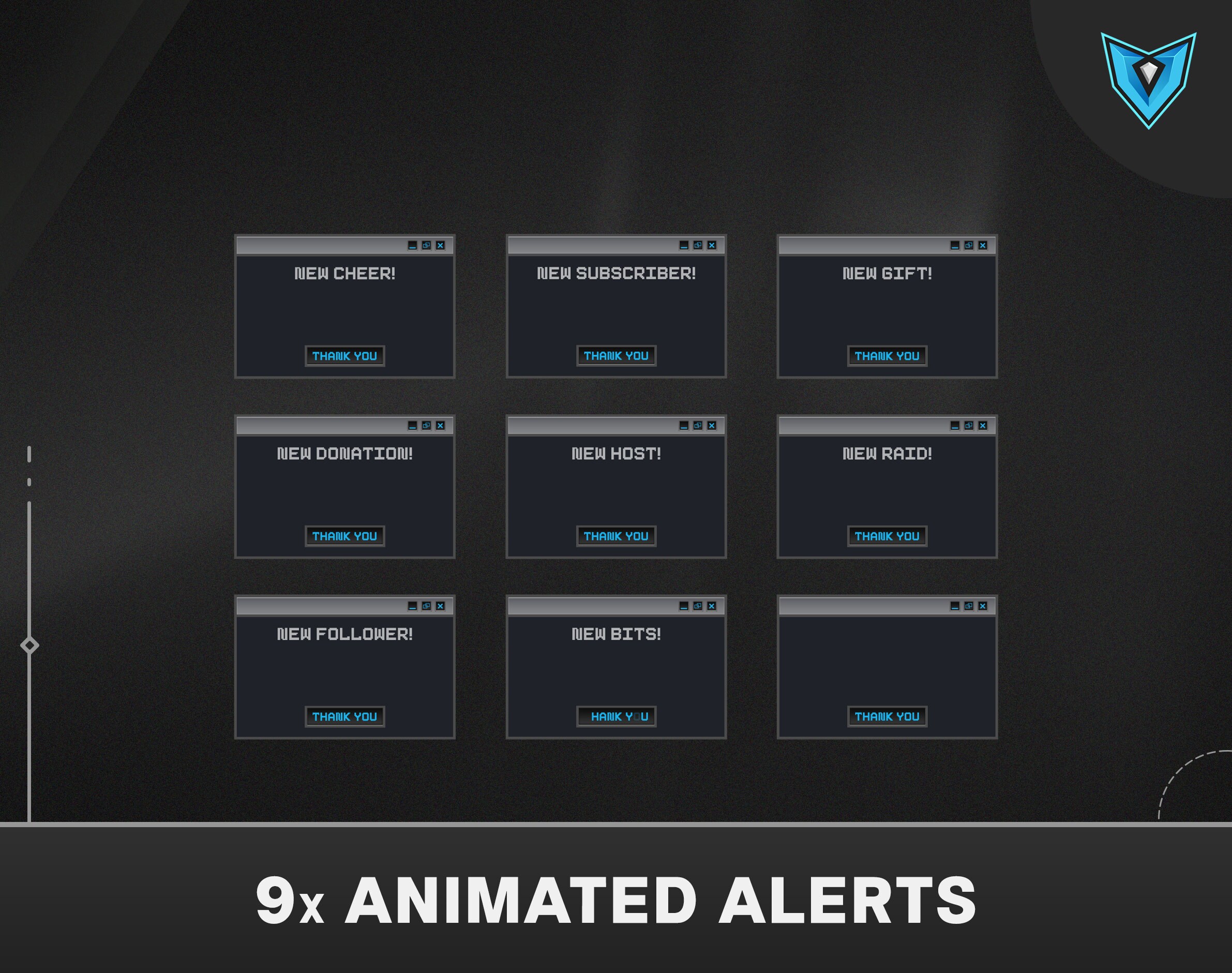 Aesthetic Gray Animated Stream Overlay Pack Twitch Overlay - Etsy