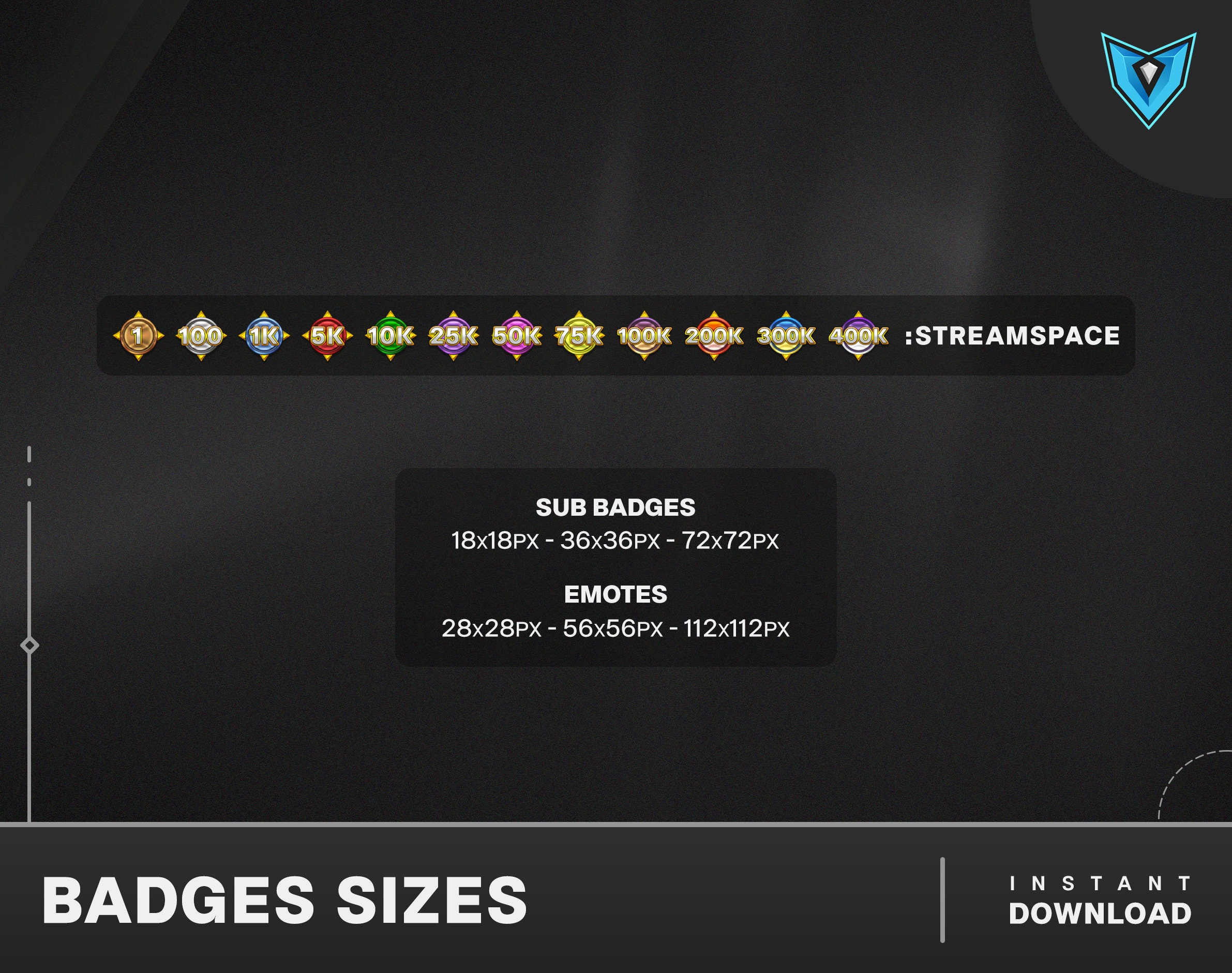 Twitch Sub Badges Bits, Cheer Badges, Twitch Bits Badges, Subscriber ...