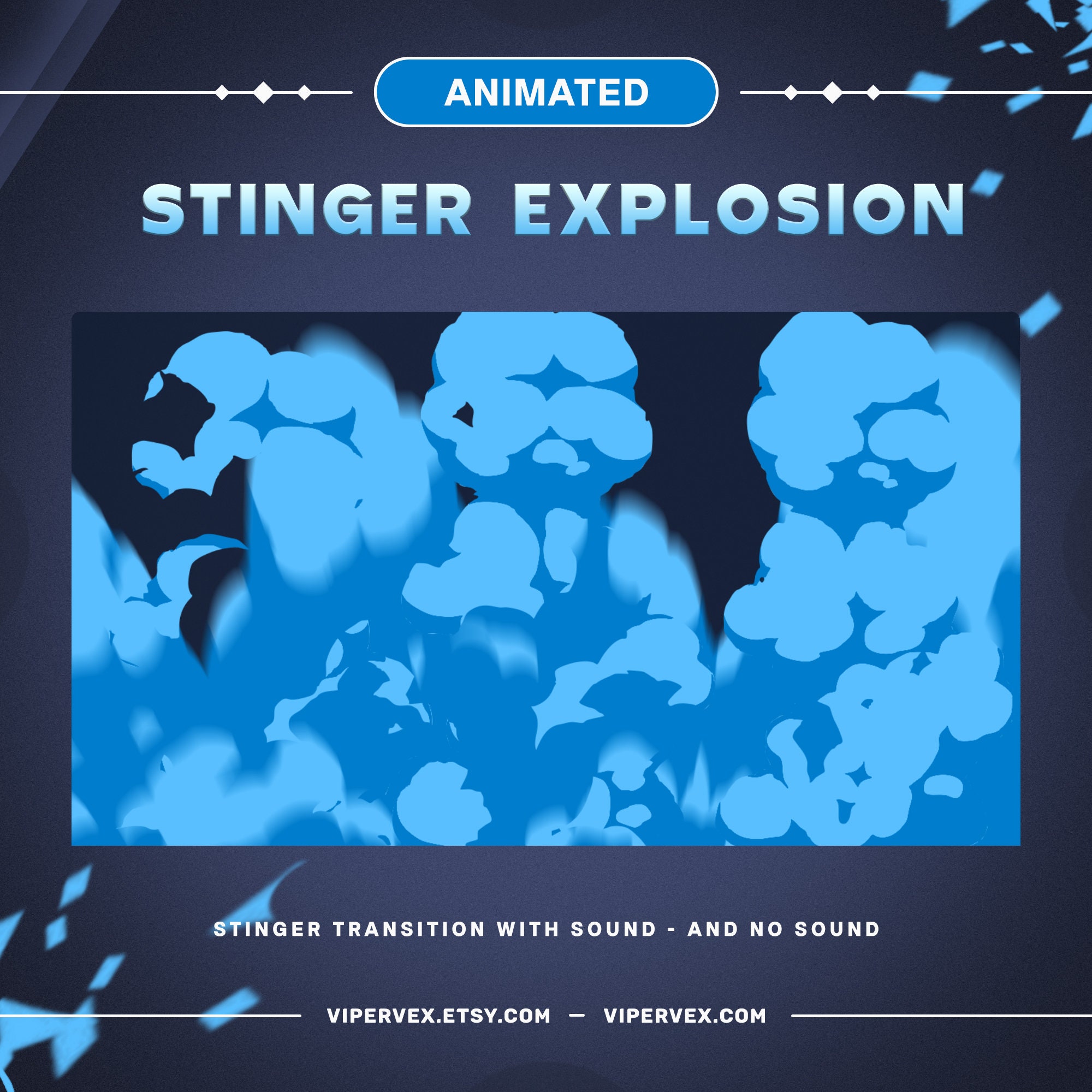 Blue Stinger Twitch Transitions With Sound, Twitch Transitions, Twitch ...