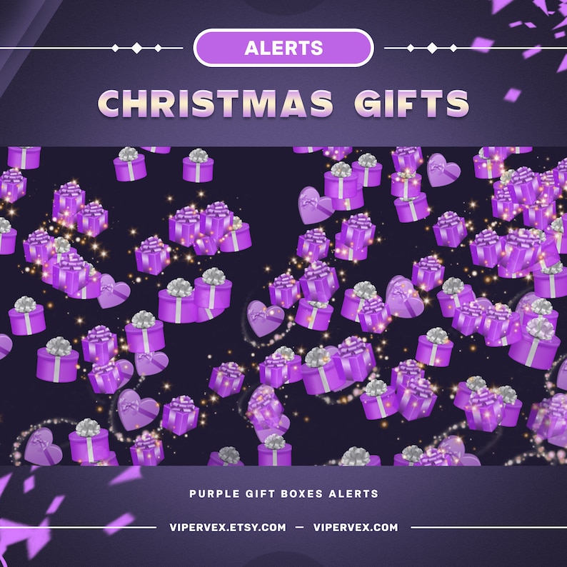 Purple Christmas Gifts Twitch Alerts, Birthday Presents Stream Alerts ...