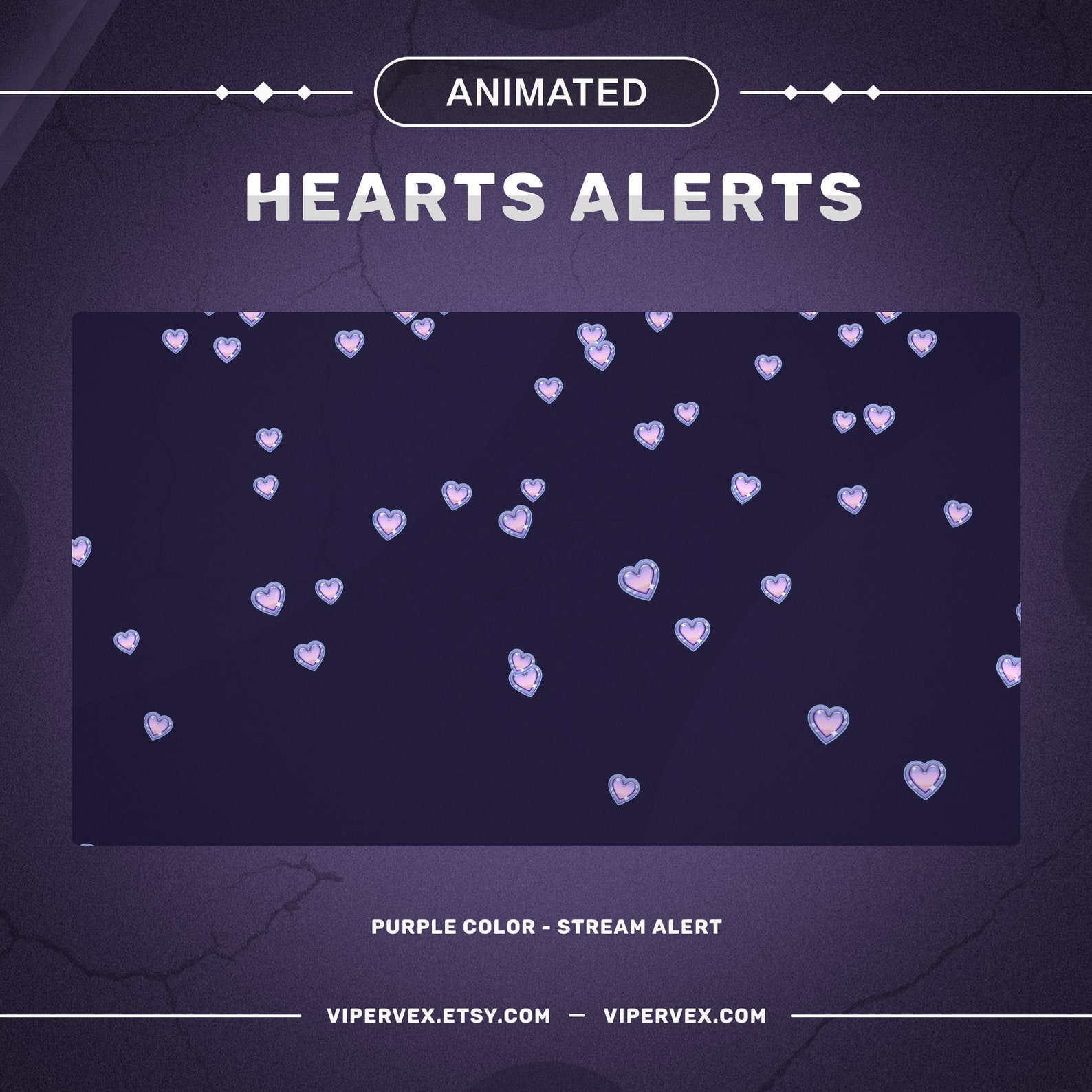 Animated Hearts Twitch Alerts, Twitch TV Alerts, Streamlabs Alerts ...