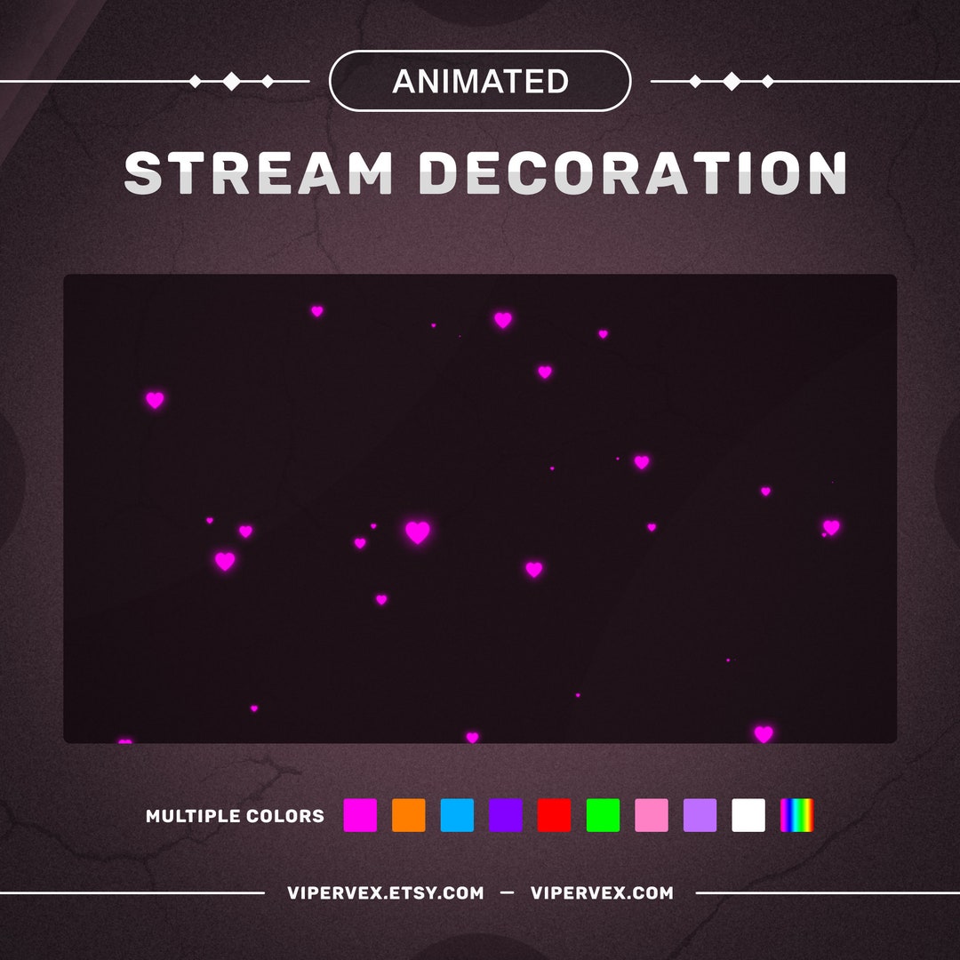 Animated Hearts Stream Decoration: Valentine's Day Twitch Overlay - Etsy