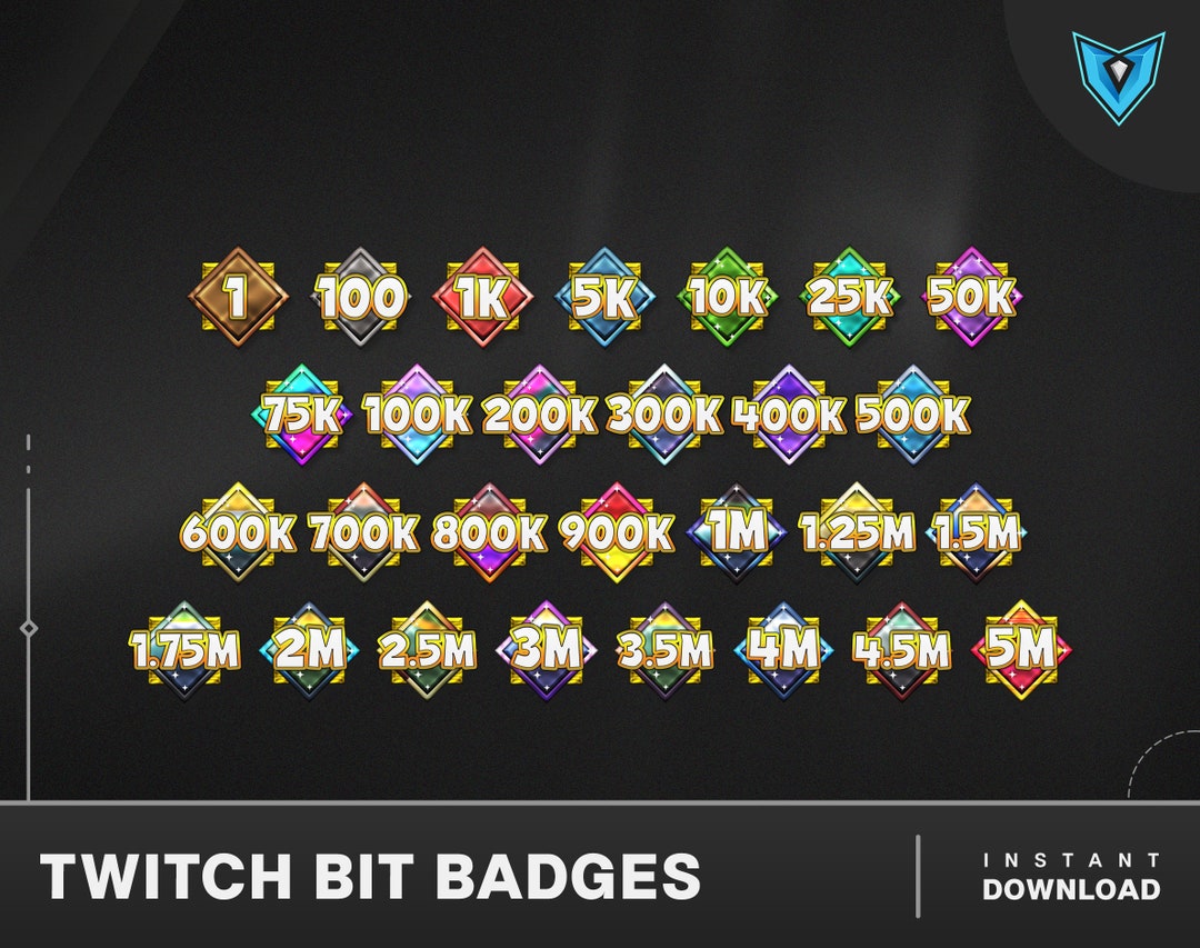 Numbered Twitch Bit Badges: Pixel Art Emotes (digital Download) - Etsy