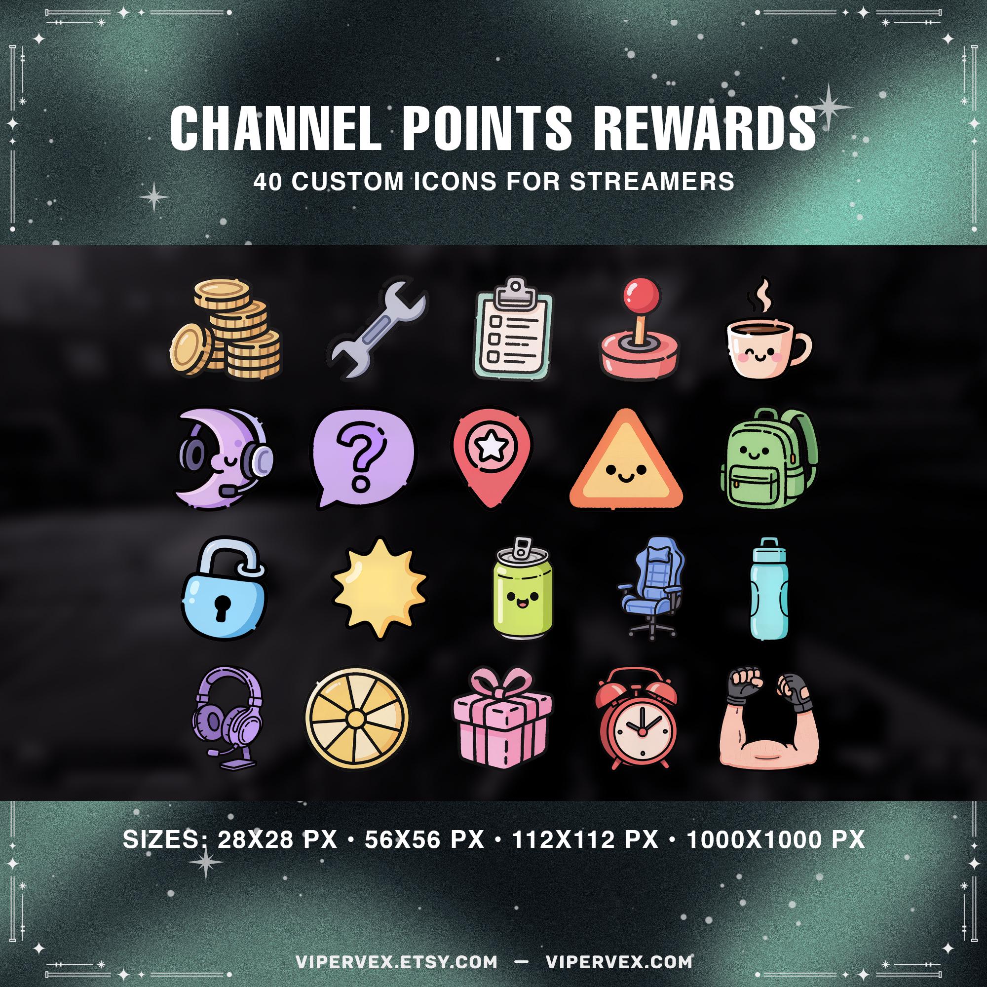 Twitch Channel Points Icons | Custom Rewards & Loyalty Icons • Streamer ...