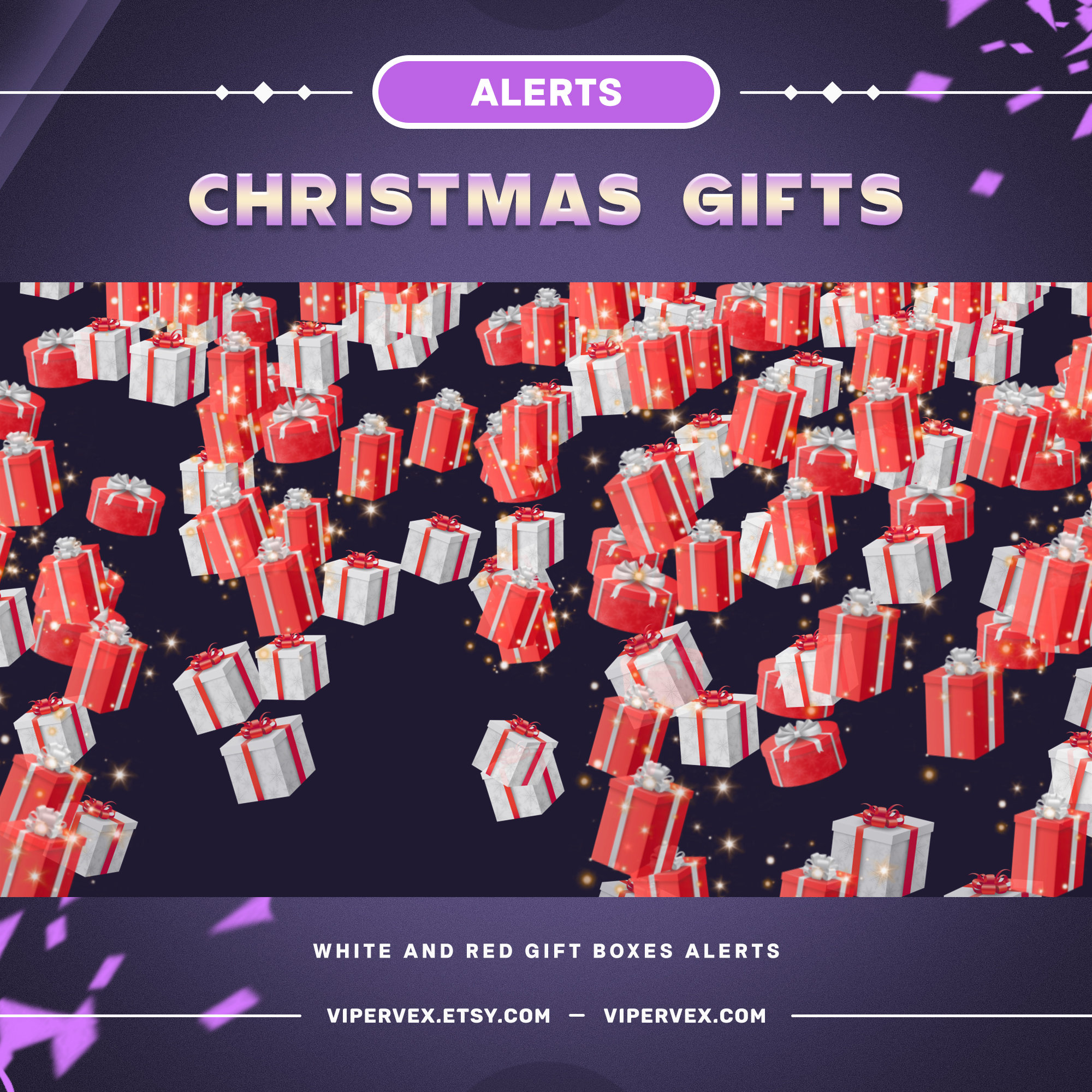 Purple Christmas Gifts Twitch Alerts, Birthday Presents Stream Alerts ...