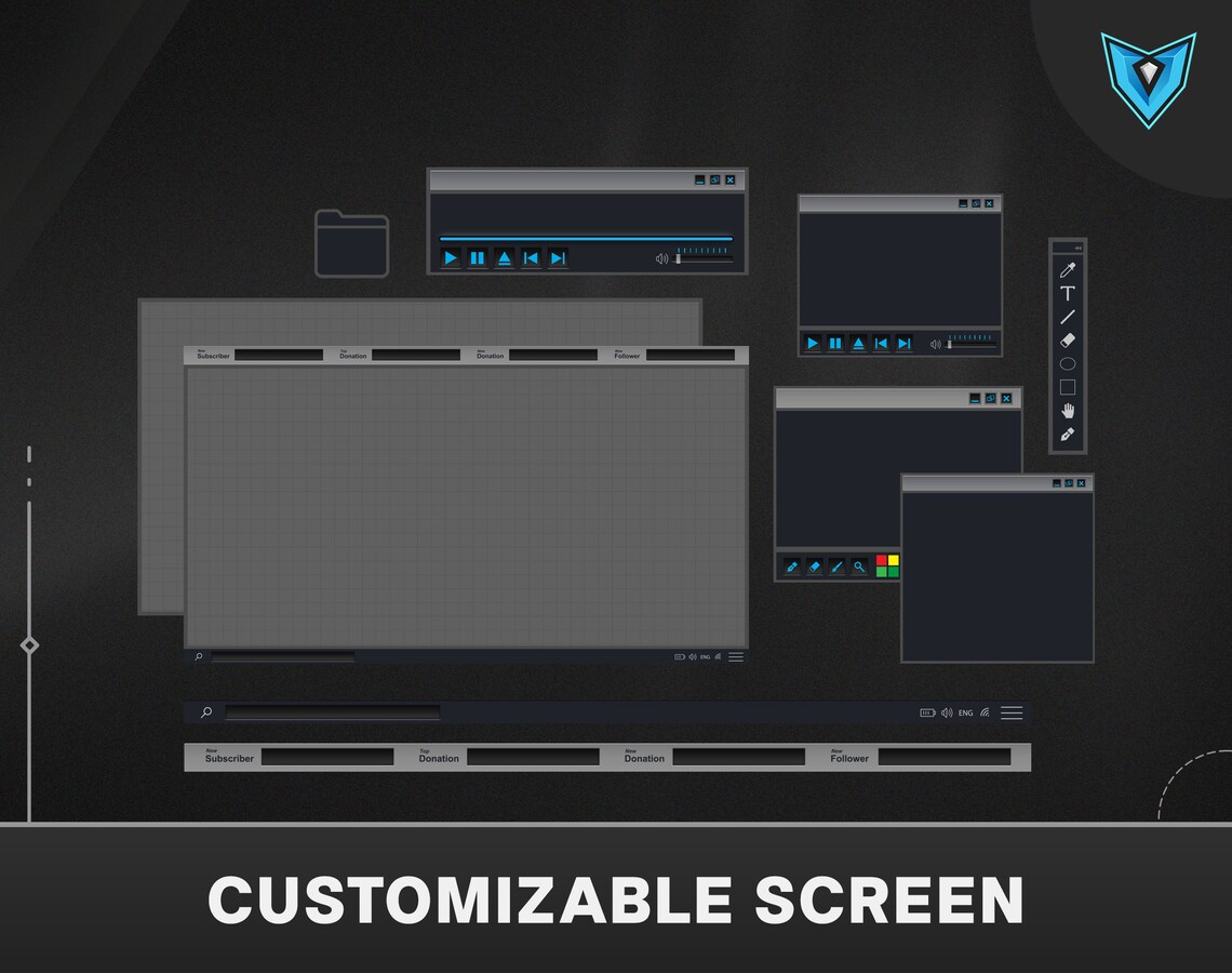 Aesthetic Gray Animated Stream Overlay Pack Twitch Overlay - Etsy