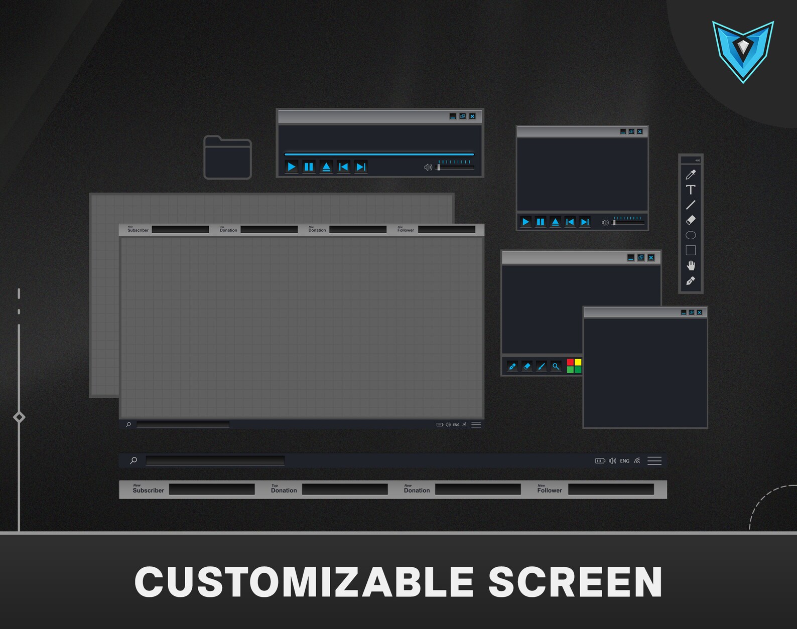 Aesthetic Gray Animated Stream Overlay Pack Twitch Overlay - Etsy