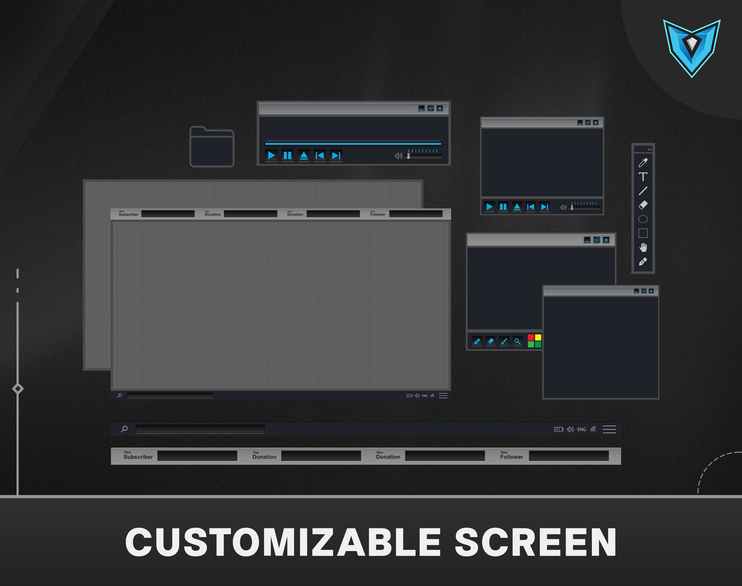 Aesthetic Gray Animated Stream Overlay Pack Twitch Overlay - Etsy