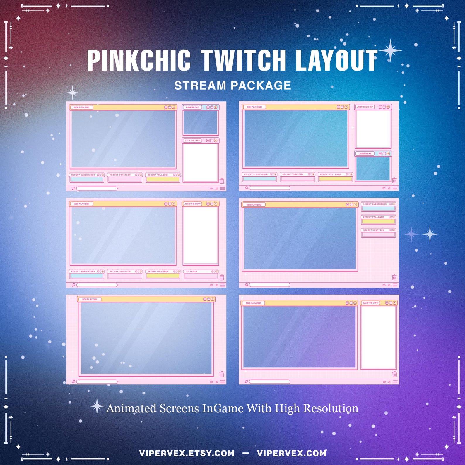 Pink Overlays Para Twitch, Streamlabs Overlays, Stream Starting Soon ...