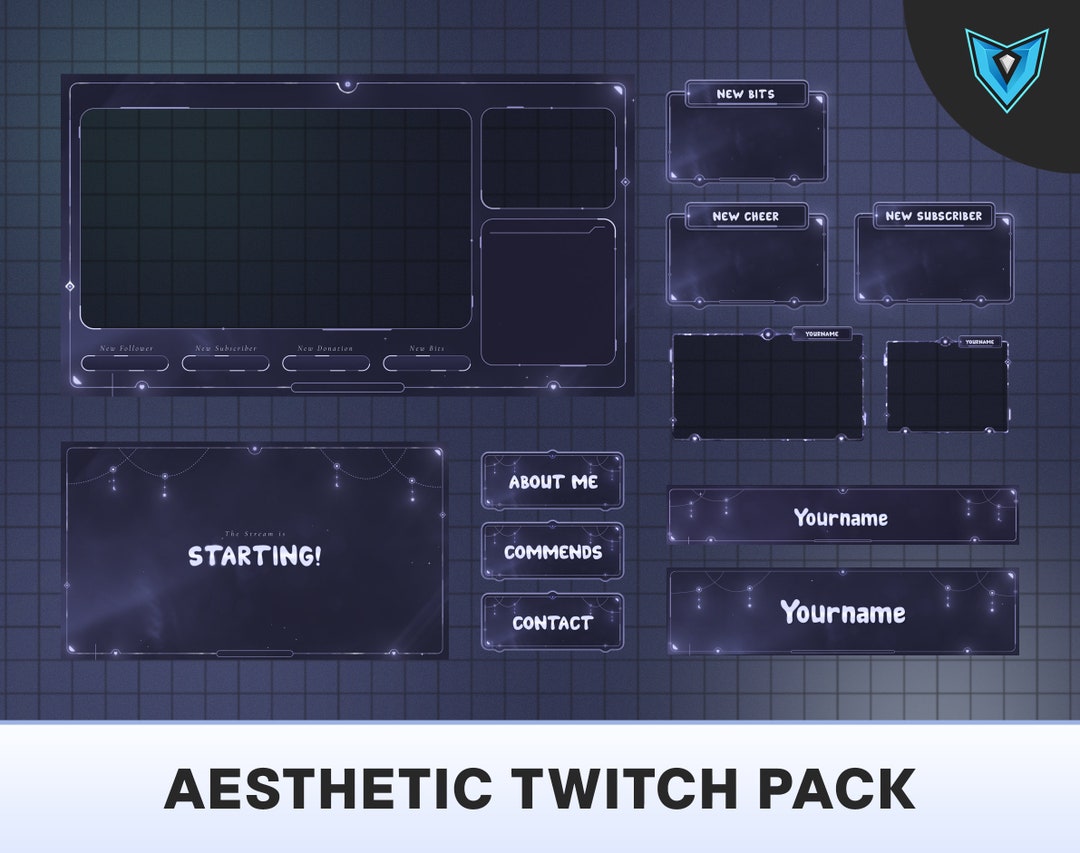 Purple Animated Twitch Stream Overlay Pack, Screens, Alerts, Panels - Etsy