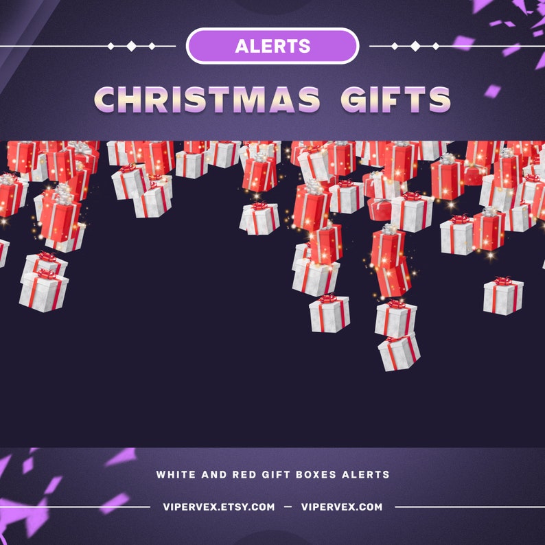 Purple Christmas Gifts Twitch Alerts, Birthday Presents Stream Alerts ...