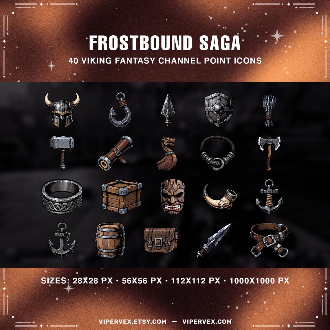 Viking Twitch Channel Points | Norse Fantasy Rewards Icons • Streamer ...