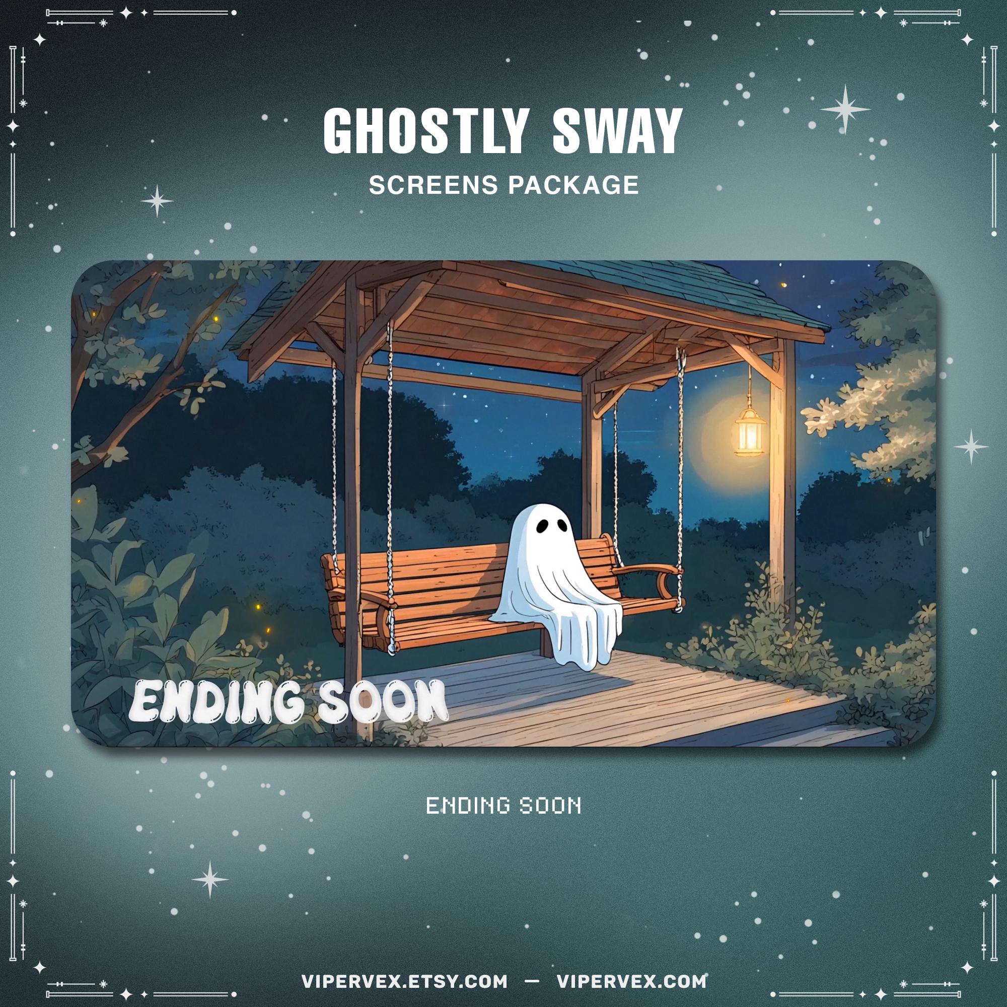 Ghost Stream Overlay: Animated Lofi Vtuber Layout (OBS Template) - Etsy