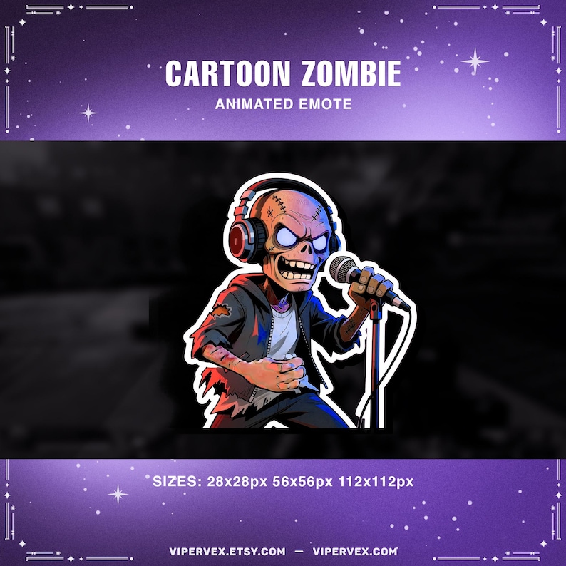Zombie Animated Emote: Halloween Spooky GIF for Twitch (digital ...
