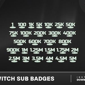 28 Twitch Bit Badges Cute Numbered, Green Bit Badges, Green Sub Badges ...