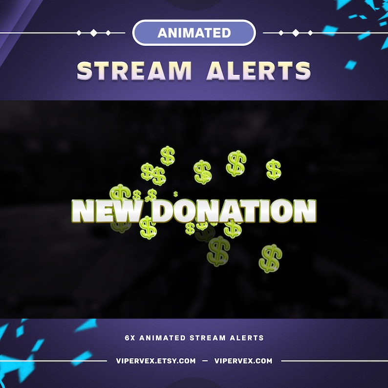 Animated Text Twitch Alerts: Stream Overlay (webm) - Etsy UK