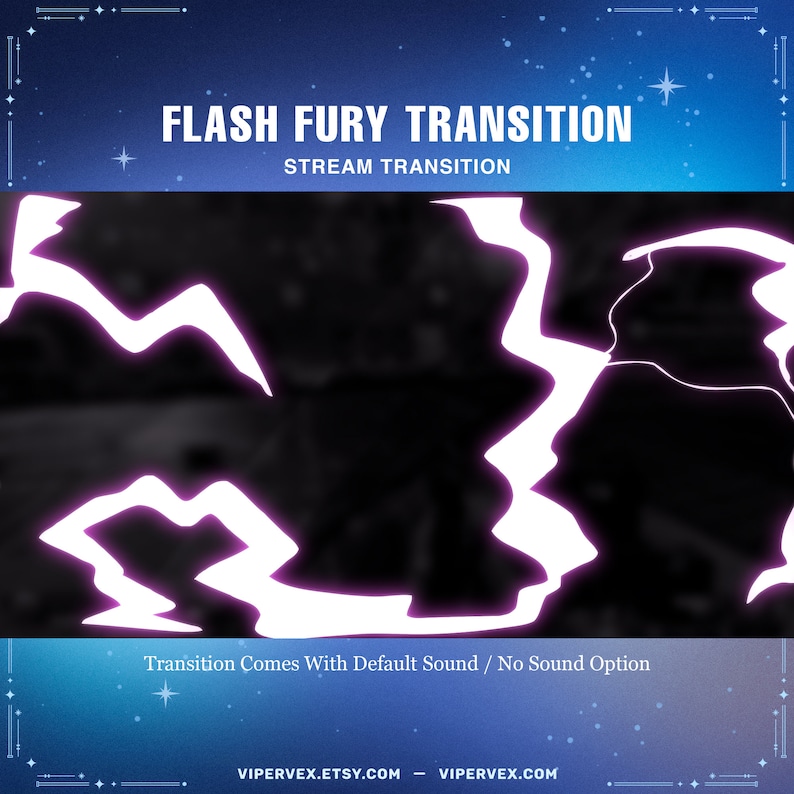 Star Flash Twitch Stinger Transition for Streaming & Vtuber Overlays, Obs Transition, Stream ...