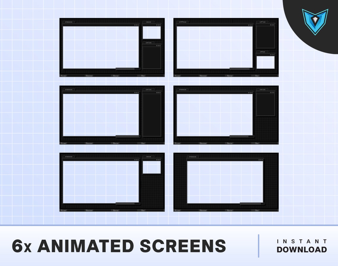 Animated Twitch Overlay Black Pixels Twitch Overlay Cozy - Etsy UK