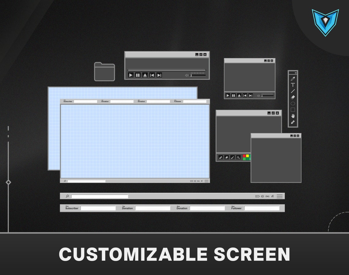 Animated Stream Overlay Package Blue, Twitch Loading Screen, Twitch ...
